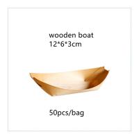 China 100%Natrual Eco Sushi Boat Disposable Wooden Boat for Food Sushi Trays Fast Food for sale