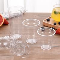 China PET Clear Plastic Cup With Lid , Eco-Friendly Clear Plastic Cup With Beverage Consumption for sale
