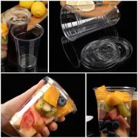 China PET Clear Plastic Cup With Lid , Eco-Friendly Clear Plastic Cup With Beverage Consumption for sale