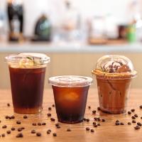 China PET Clear Plastic Cup With Lid , Eco-Friendly Clear Plastic Cup With Beverage Consumption for sale