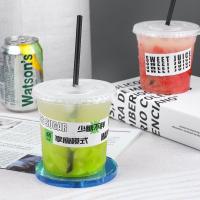 China Sustainable Clear PET Plastic Cups With Lids And Straws Eco-Friendly With Beverage Consumption for sale