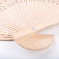 China Bamboo Engraved Logo Hand Fan Gift Bag Wedding Party Favors Wedding Return Promotion Gift Bamboo Hand Fan for sale