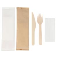China Biodegradable Wooden Disposable Cutlery Set Grade AB for Dining for sale
