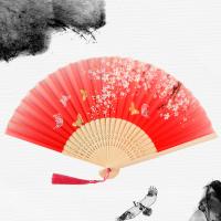 China BSBH Custom Folding Hand Fans with Custom Logo Personalized Bamboo Fan for sale