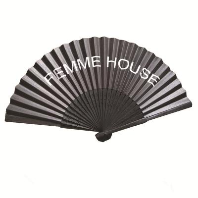 China Customize 21cm White Color Bamboo Engraved Logo Hand Fan for Wedding Party Favors for sale