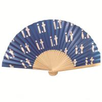 China Customized Logo Bamboo Hand Fans for Wedding Personalized Plastic Folding Fan for sale