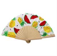 China Customized Logo Bamboo Hand Fans for Wedding Personalized Plastic Folding Fan for sale