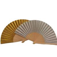 China Customized Big Folding Bamboo Hand Fan Fabric Logo Black Hand Held Fan Personalized Hand Fan for sale