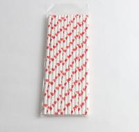 China Black Stripe Jumbo Paper Straws Eco Friendly and Disposable for Bubble Tea Drinking for sale