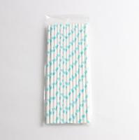 China Black Stripe Jumbo Paper Straws Eco Friendly and Disposable for Bubble Tea Drinking for sale