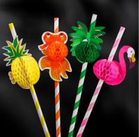 China 20cm Customized Colorful Drinking Paper Straws for Flexible Parties in Plain Design for sale
