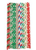 China Colorful Striped Paper Drinking Straws for Party Celebration 20cm Length for sale
