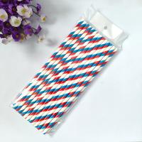 China Colorful Striped Paper Drinking Straws for Party Celebration 20cm Length for sale