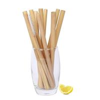China Custom Bamboo Drinking Straw 100% Natural Biodegradable Minor Caliber 20cm Reusable Straws for sale