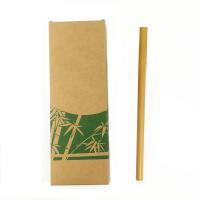 China Portable Carbonized Bamboo Straw Nature Bamboo Fiber Straw Reusable and OEM Accepted for sale