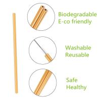 China Natural Bamboo Straws Eco Alternative to Plastic Straws for Beverage Drinking for sale