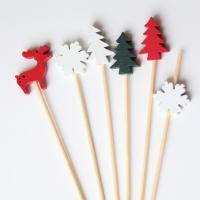China Cocktail skewers with looped knot biodegradable bamboo cocktail picks disposable knotted bamboo picks for sale
