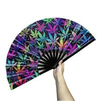 China Custom Print Pantone Color Bamboo Hand Fan with OEM Service and Multiple Sizes for sale