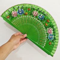 China 2025 New Arrival Customized Printing Bamboo Hand Fan with Pantone Color and Multiple Sizes for OEM Service for sale