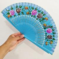 China 2025 New Arrival Customized Printing Bamboo Hand Fan with Pantone Color and Multiple Sizes for OEM Service for sale