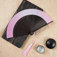 China Eco-Friendly Bamboo Hand Fan with Carved Technique and Pantone Color for Wedding Decoration for sale