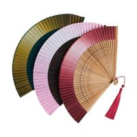 China Eco-Friendly Bamboo Hand Fan with Carved Technique and Pantone Color for Wedding Decoration for sale