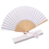 China 23*42cm 120g Painted Bamboo Hand Fan for Home Decoration and Wedding Gift for sale