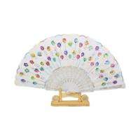 China Eco-Friendly Plastic Folding Hand Fan with ROMANCE Style for Promotional Activities in 21cm/23cm/26.5cm/33cm Sizes and 100 Pcs MOQ for sale