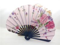 China Custom Printed 8 Inch Wooden Folding Hand Fan for Weddings and Promotional Events for sale