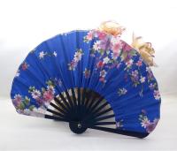China Custom Printed 8 Inch Wooden Folding Hand Fan for Weddings and Promotional Events for sale