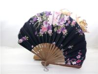 China Custom Printed 8 Inch Wooden Folding Hand Fan for Weddings and Promotional Events for sale