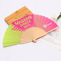 China Carved Wooden Hand Fan with Decorative Patterns for Party Advertising 8 inch /21*38cm for sale