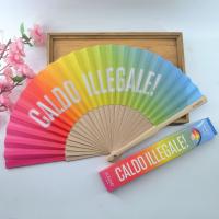 China Carved Wooden Hand Fan with Decorative Patterns for Party Advertising 8 inch /21*38cm for sale