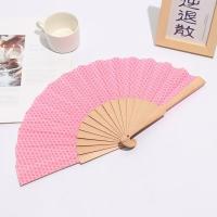 China Carved Wooden Hand Fan with Decorative Patterns for Party Advertising 8 inch /21*38cm for sale