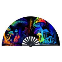 China Portable 13-Inch Painted Bamboo Hand Fan for Holiday Decoration and Home Decor for sale