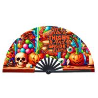 China Portable 13-Inch Painted Bamboo Hand Fan for Holiday Decoration and Home Decor for sale