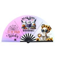 China Portable 13-Inch Painted Bamboo Hand Fan for Holiday Decoration and Home Decor for sale