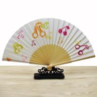 China Custom Printed 8 Inch Hand Fan Made from Natural Moso Bamboo - Portable Folding Fan for sale