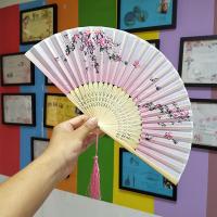 China Custom Printed Logo 21CM Bamboo Hand Held Fan - Personalized Folding Hand Fan for Gifts & Events for sale