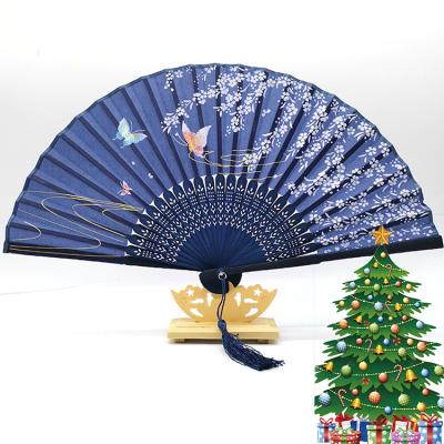 China 21cm Foldable Bamboo Hand Held Fan with OEM Logo Customization for Gifts and Events for sale