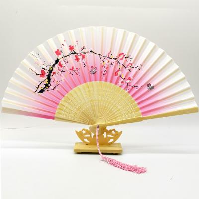 China Wholesale Custom Logo Printed Eco-Friendly 8 Inch Bamboo Folding Hand Fan for Wedding Favors for sale