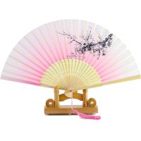 China Wholesale Custom Logo Printed Eco-Friendly 8 Inch Bamboo Folding Hand Fan for Wedding Favors for sale