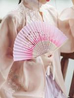 China Wholesale Custom Logo Printed Eco-Friendly 8 Inch Bamboo Folding Hand Fan for Wedding Favors for sale