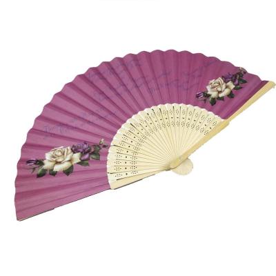 China 21*38cm Eco-Friendly Bamboo Hand Fan with Custom Logo for Wedding Favors and Souvenirs for sale