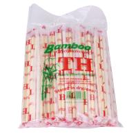 China Custom disposable chopsticks round bamboo chop sticks with paper bag or plastic package tableware bag for sale
