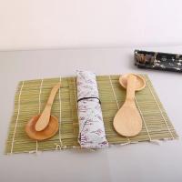 China Natural DIY Kitchen Bamboo Sushi Rolling Mats Avocado Slicer Paper Wrapped for sale