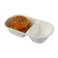 China brown Biodegradable Sugarcane Tableware Sugarcane Bagasse Takeaway Containers for sale