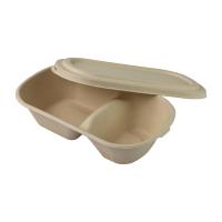 China Biodegradable Disposable Sugarcane Bagasse takeaway Containers Box for sale