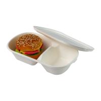 China 100% Biodegradable Compostable Sugarcane Fiber Bagasse Food Container for sale
