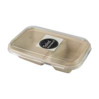 China Biodegradable Paper Pulp Lunch Container, Sugarcane Bagasse Food Container, Disposable Tableware for sale